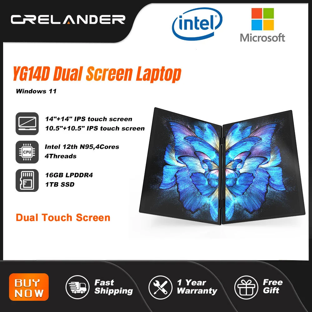 CRELANDER-Mini-Laptops-14-Inch-2240-1440-Double-Touch-Screen-Intel ...