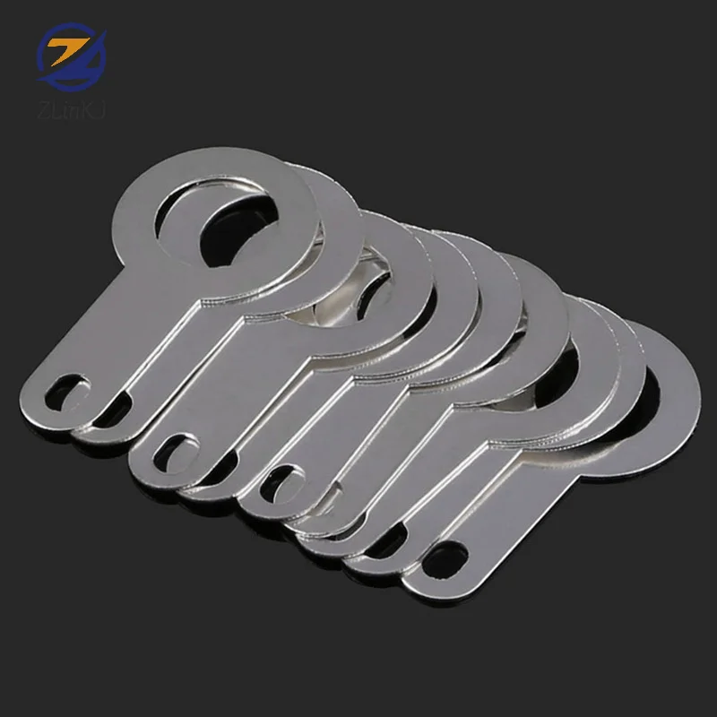 100Pcs Silver-plated Copper Single Head Soldering Terminal Circular ...