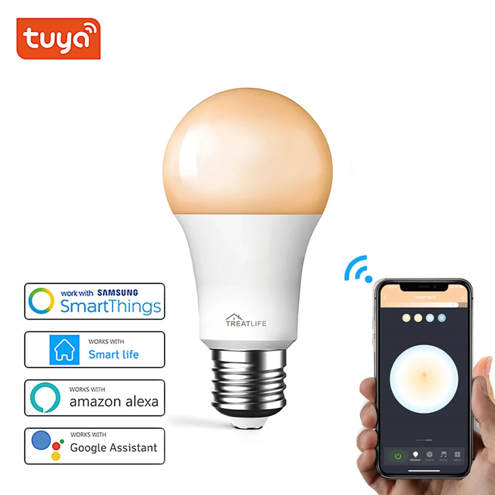 TUYA-bombilla-LED-inteligente-CW-E27-9W-220-240V-regulable-fr-a-y-c ...
