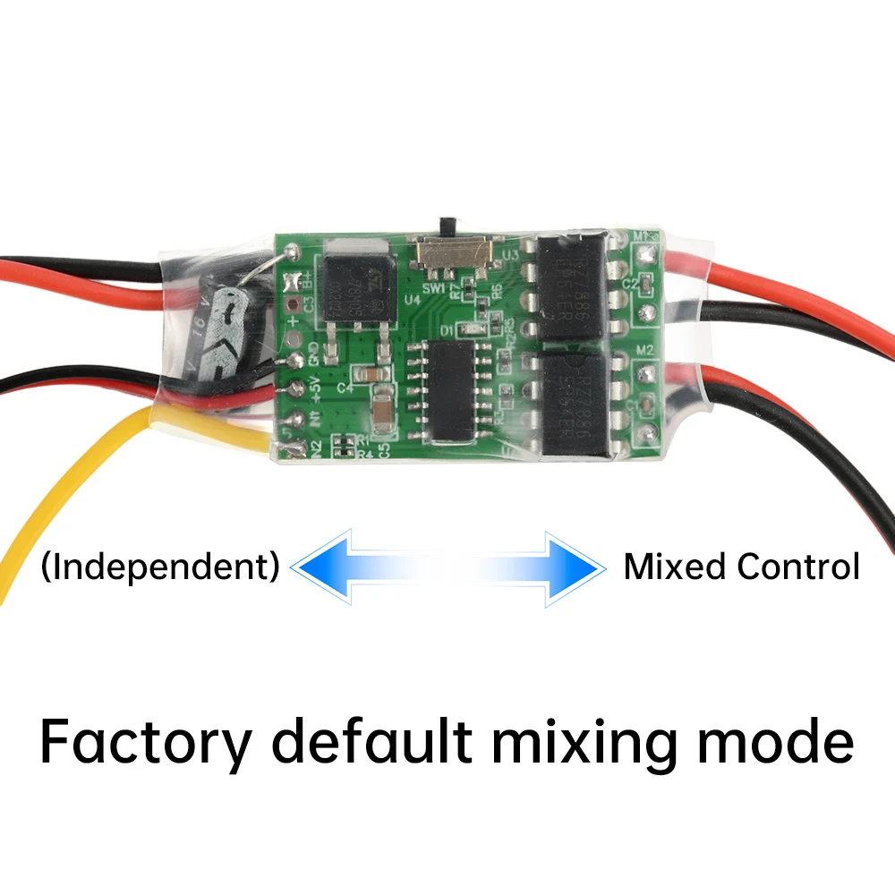 5A Dual Bidirectional ESC Brush ESC Speed Controller RC Model Boat Tank ...
