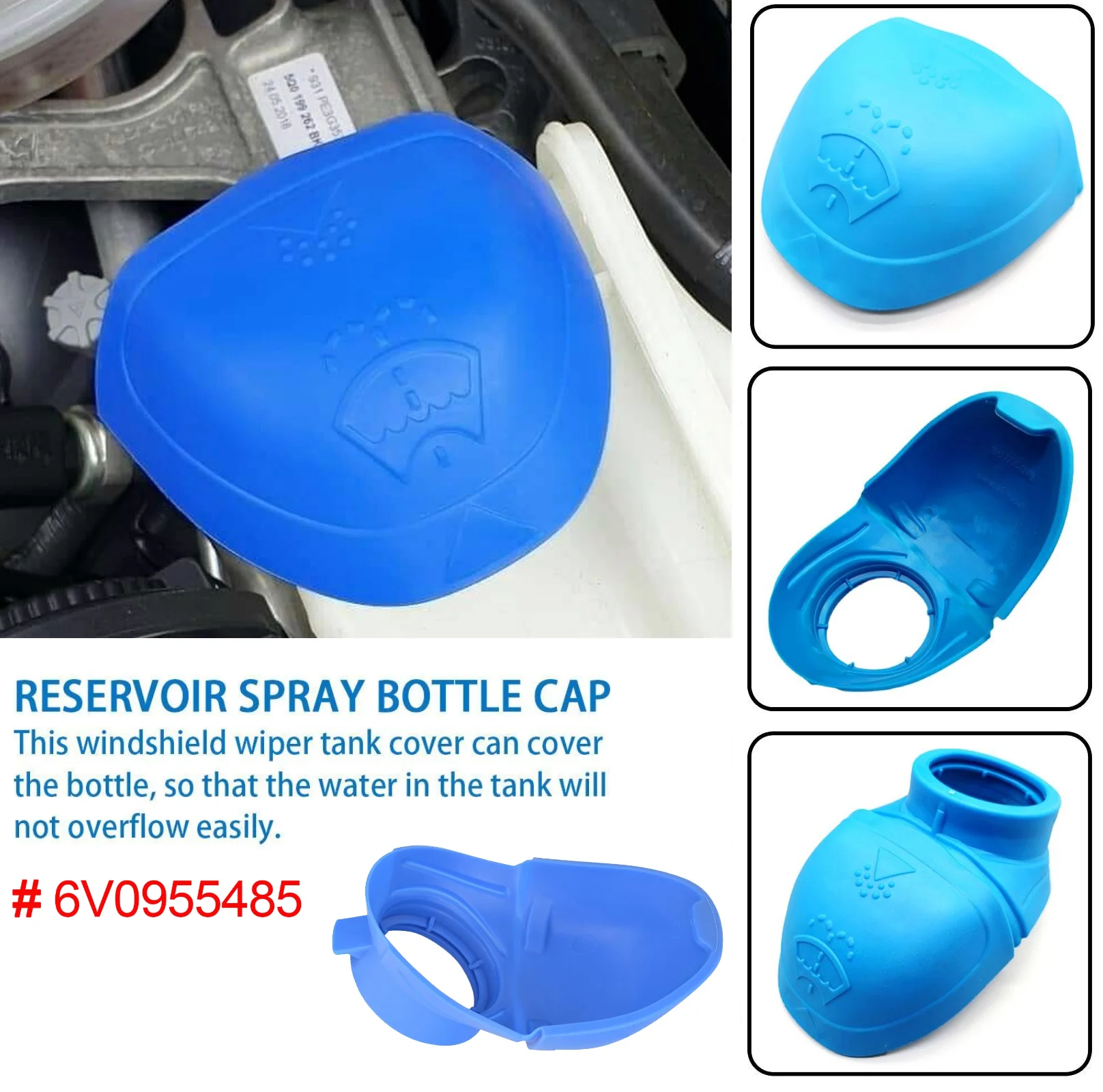 6V0955485, 000096706 Wiper Washer Fluid Reservoir Tank Bottle Cover Lid ...