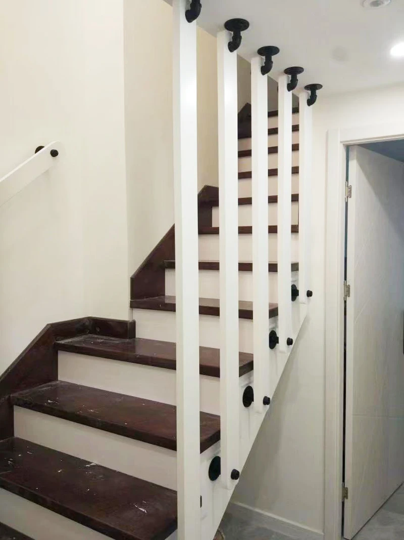 Korea-White-Solid-Pine-Wood-Decorative-Corridor-Safety-Handrails-Stairs ...