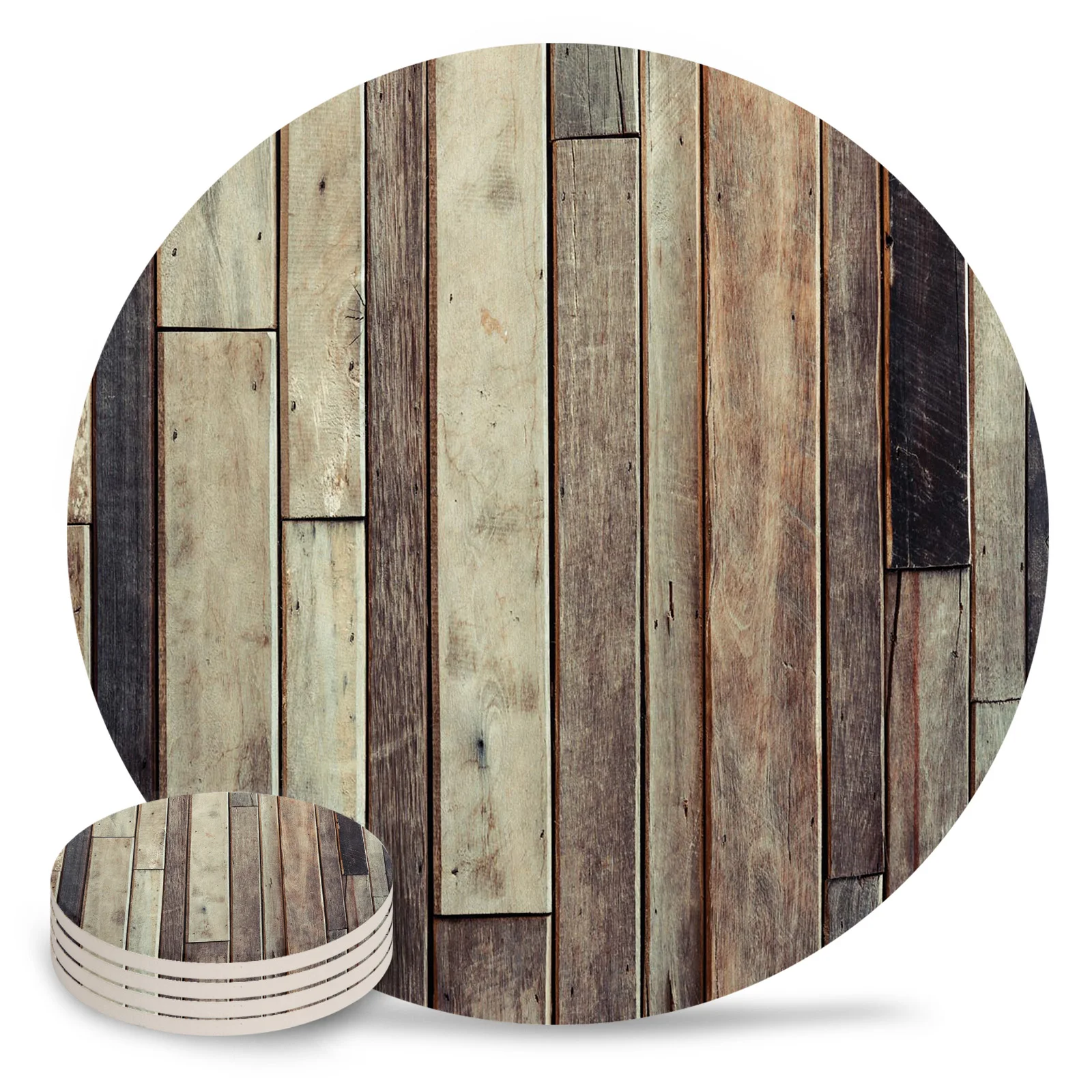 Wood-Planks-Retro-Texture-Ceramic-Coaster-Set-Coffee-Tea-Cup-Coasters ...