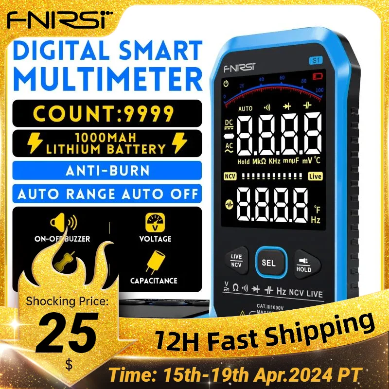 FNIRSI-S1-Smart-Digital-Multimeter-9999counts-AC-DC-Voltage-Resistance ...