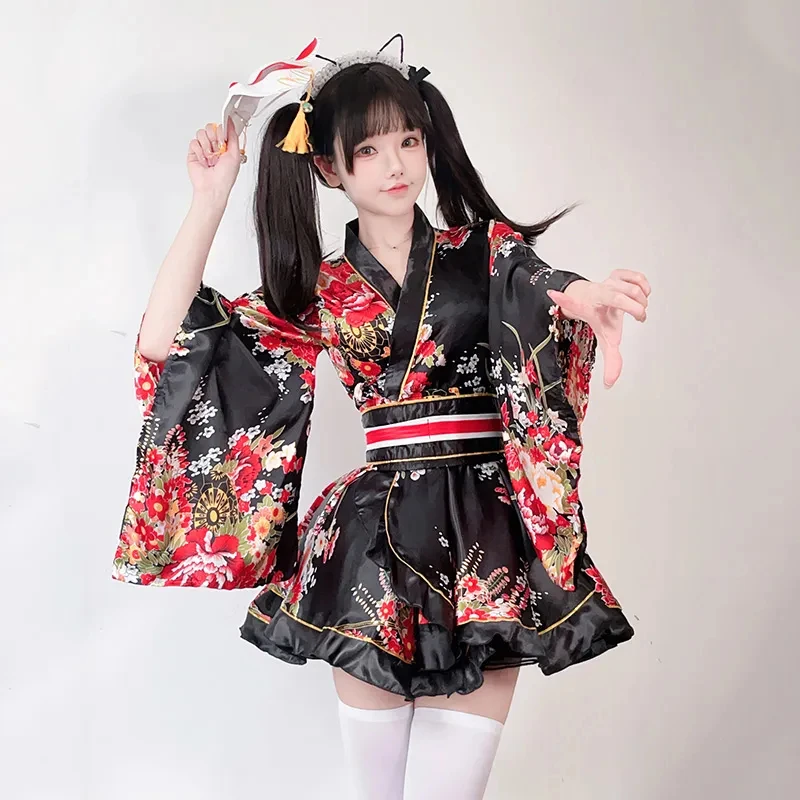 Japanese-Modified-Kimono-Dress-For-Women-Bathrobe-Summer-Cosplay ...