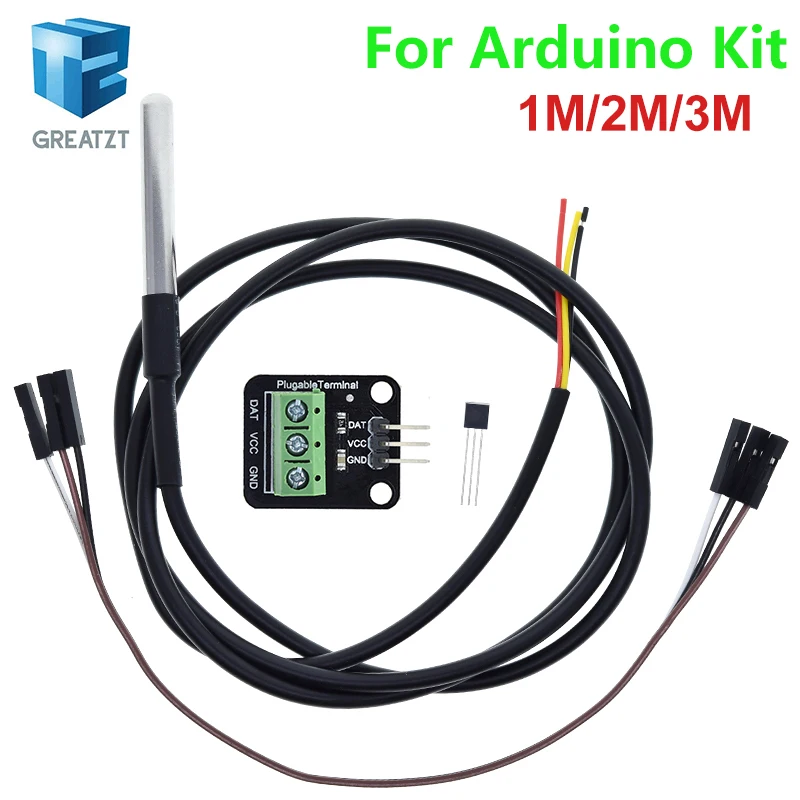 DS18B20-Temperature-Sensor-Module-Kit-Waterproof-100CM-Digital-Sensor ...