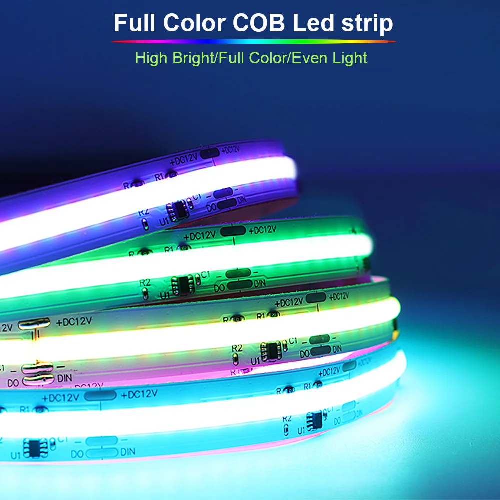 Dream Color Cob Led Strip 720 840 Leds/m High Density Flexible Tape ...