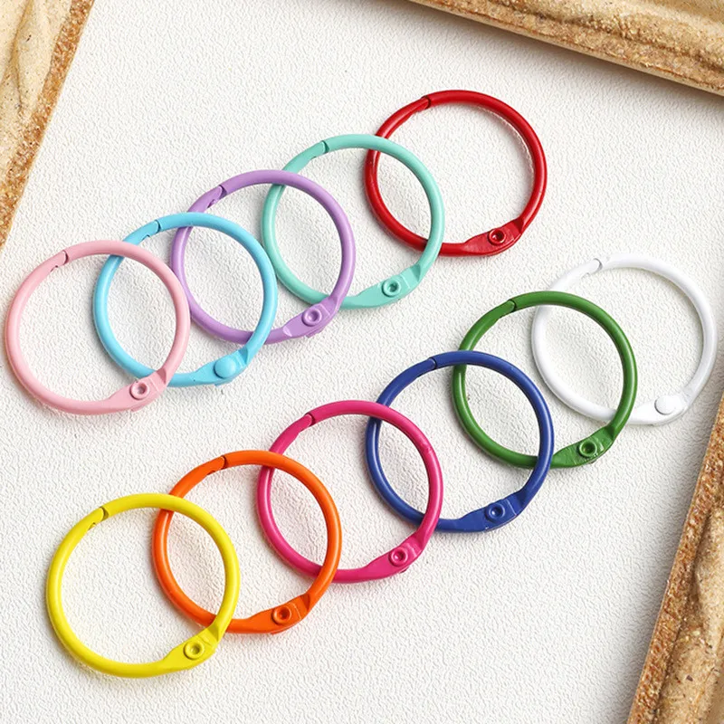 Colored iron clasp accessories, 30MM loose leaf book binding ring ...