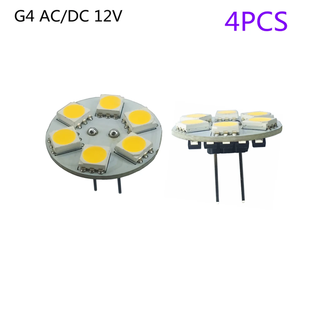 4PCS-G4-AC12V-LED-DC12V-light-board-Pin-LED-180-degree-luminous-crystal ...