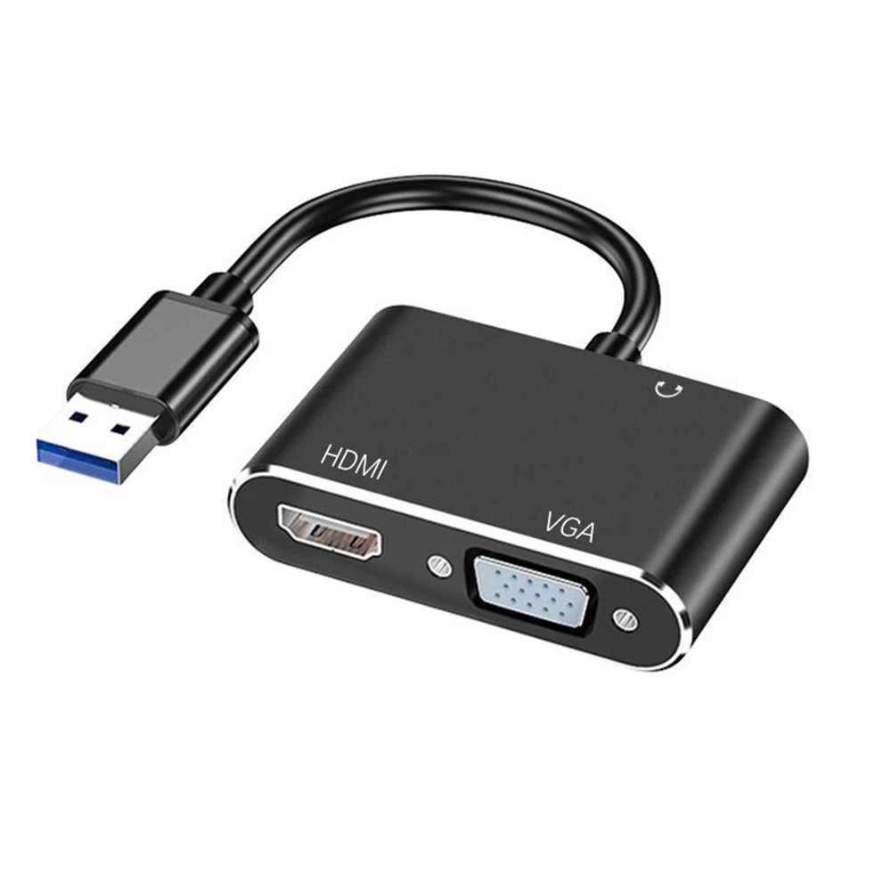 Multi-display Adapter USB 3.0 To HDMI & VGA Adapter - Dual Monitor 4K ...