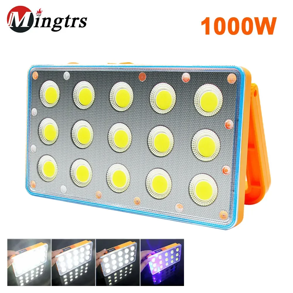 500000LM-1000W-Solar-Flood-Light-Outdoor-Portable-LED-Reflector ...