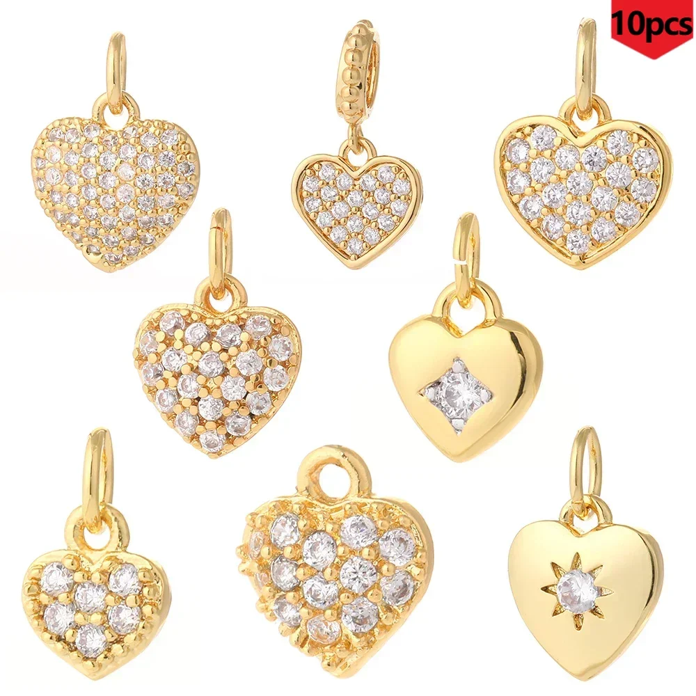 Hearts-Pendant-10pcs-Charms-for-Jewelry-Making-Cute-Love-Design-Charm ...