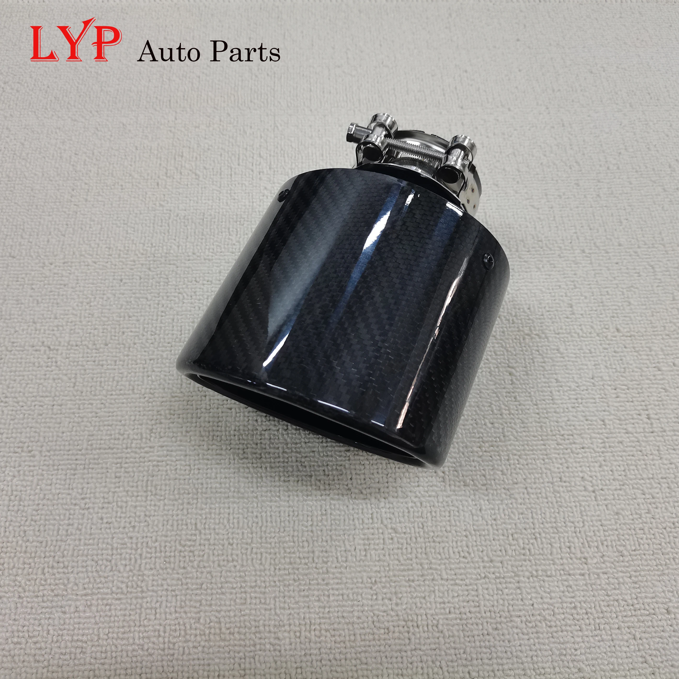 Oval-Slanted-Carbon-black-Exhaust-Tips-Glossy-Muffler-Exhaust-Tip-For ...