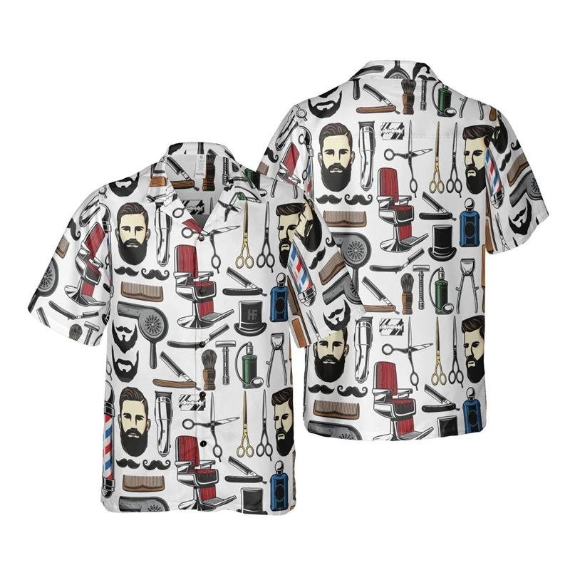 Cool Barber 3D Print Shirts For Men Clothes Harajuku Fashion Profession ...