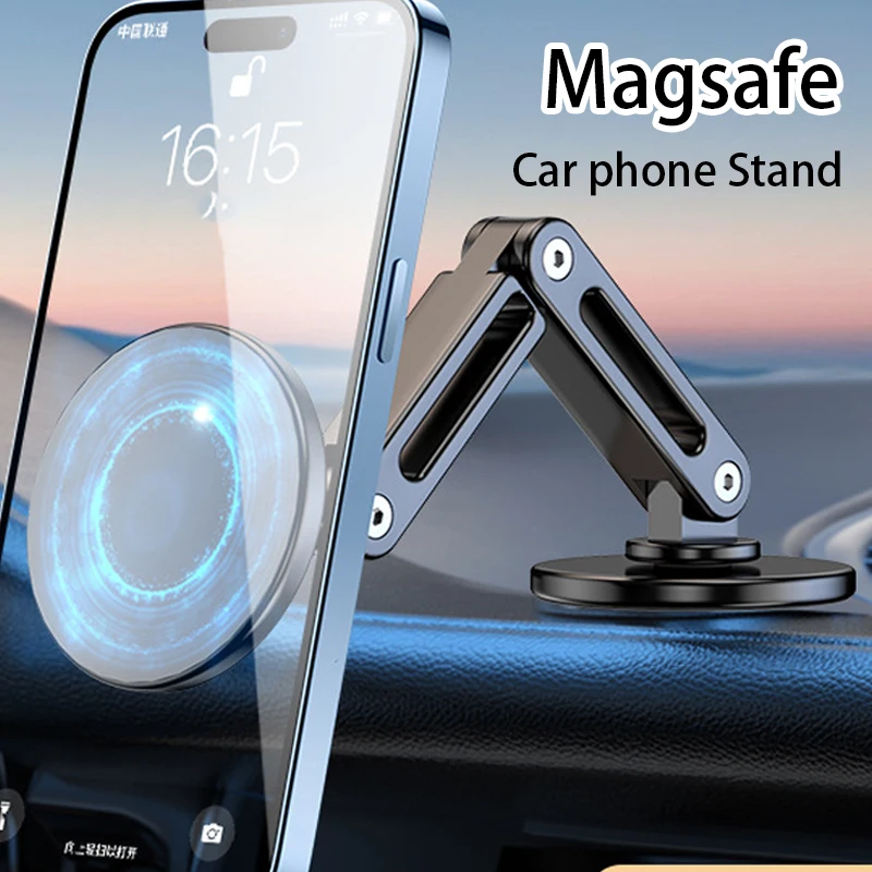 Magsafe-720-Rotate-Metal-Magnetic-Car-Phone-Holder-Foldable-Mobile ...