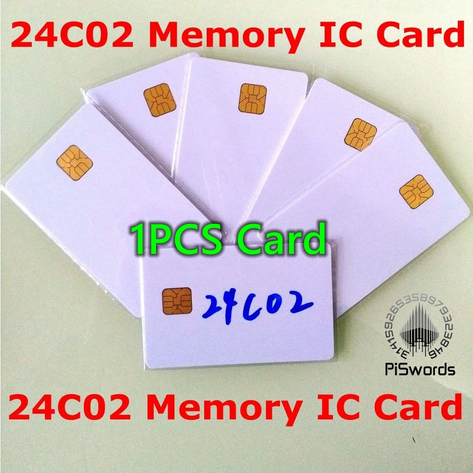 1PCS AT24C02 ISO7816 24C02 Smartcard Secure Memory Blank Connect Smart ...