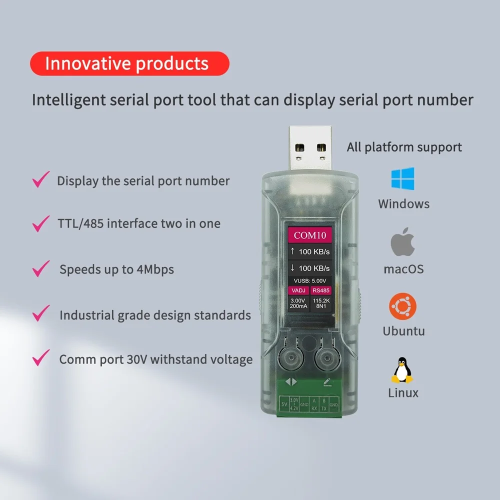 USB-to-TTL-485-2in1-tool-can-display-serial-port-number-serial-module ...