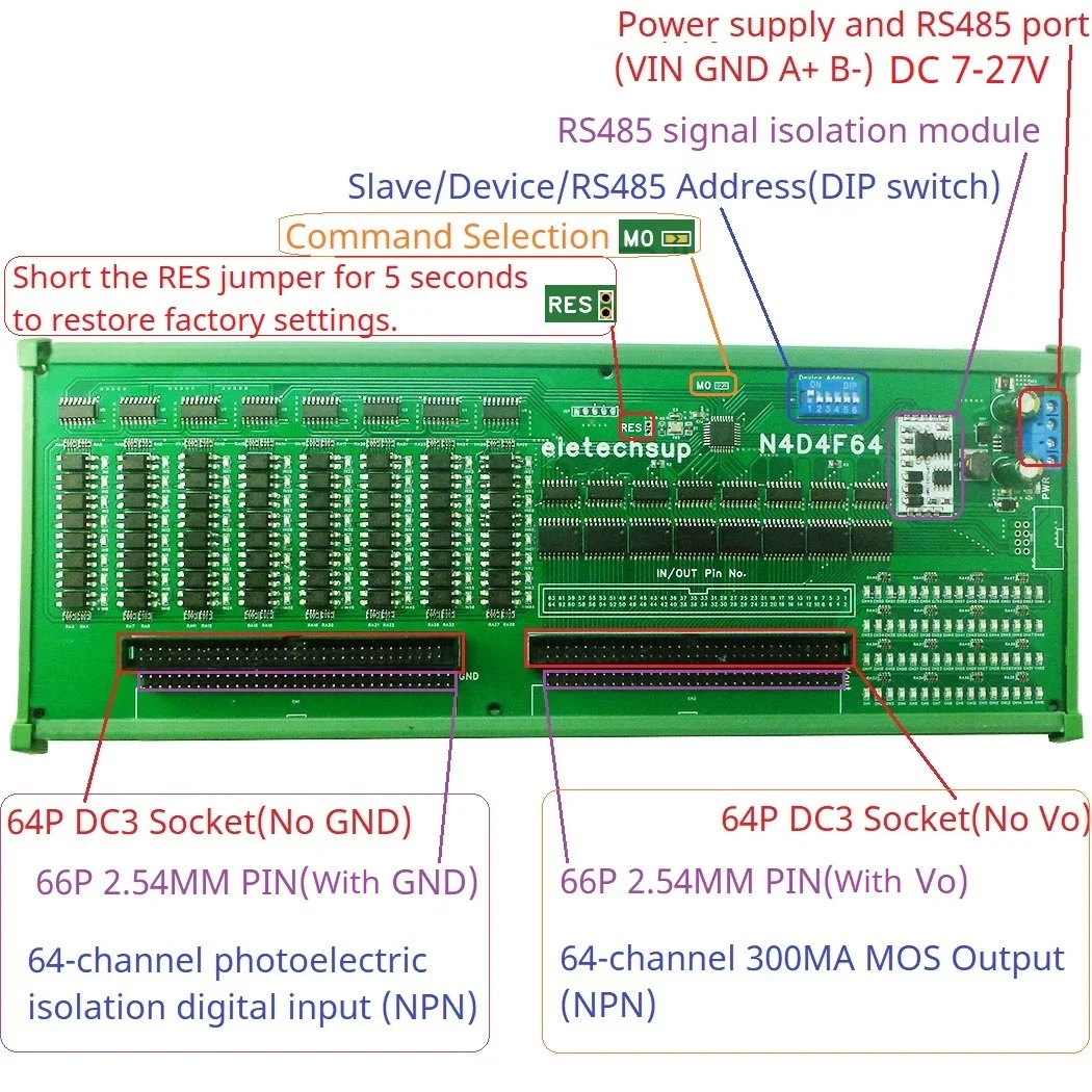 IC-Tester-Industrial-Control-DC-7-27V-64CH-Multifunction-Modbus-DI-DO ...