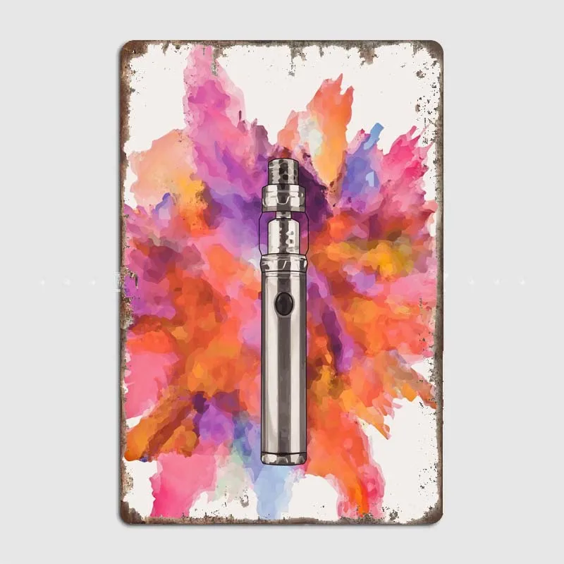 Vape-Stick-Coloursplash-Retro-Vape-Theme-Metal-Plaque-for-Man-Cave-Wall ...