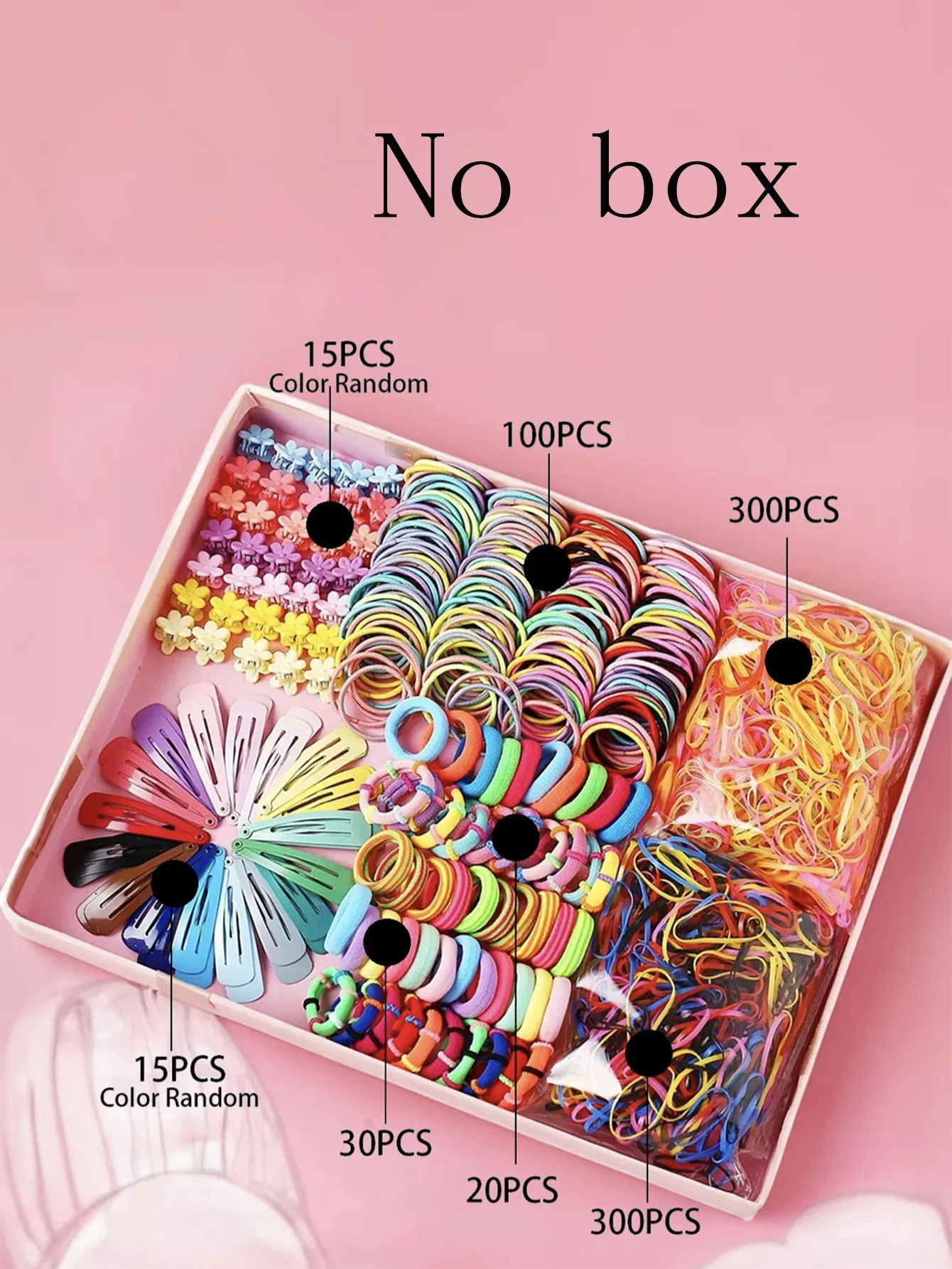 780pcs Girls Colorful Hair Bands Set Kids Hair Accessories Elastic Hair ...