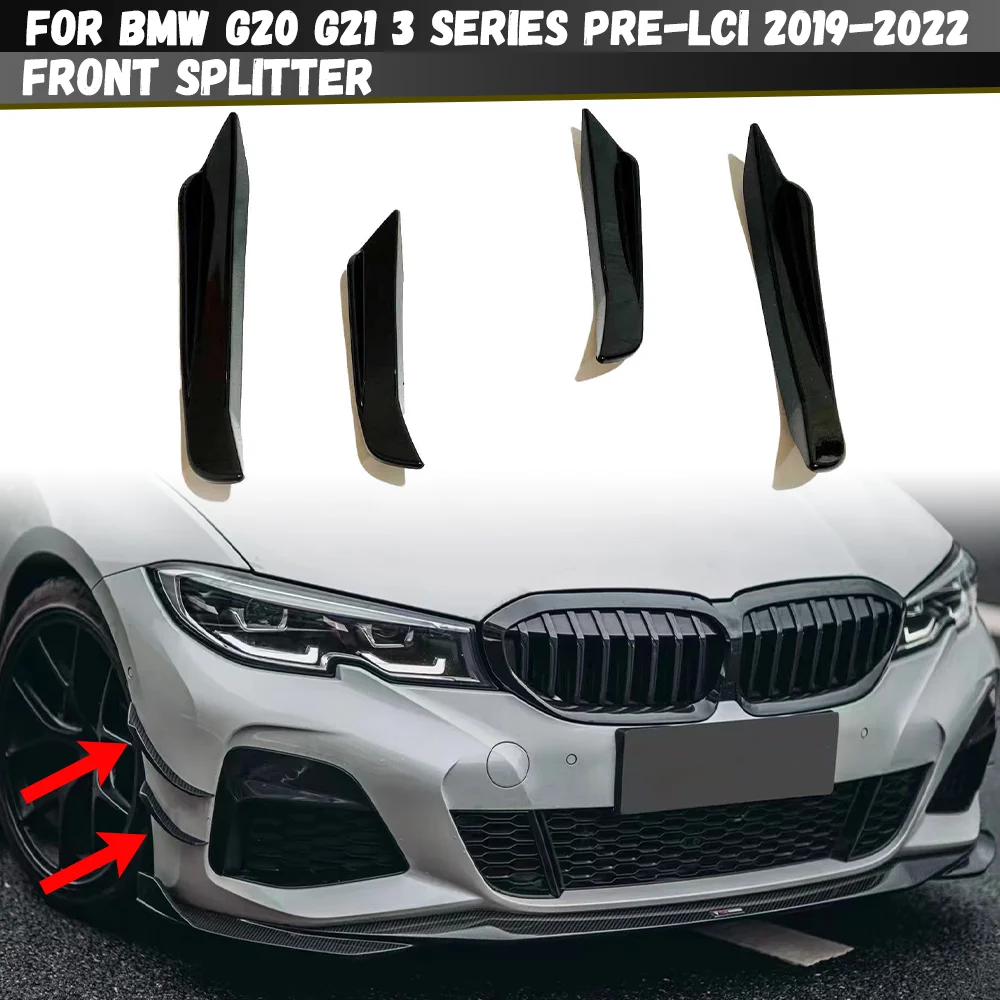 Front Bumper Spoiler Splitter Trim Air Vent Blade Trim For BMW G20 G21 ...