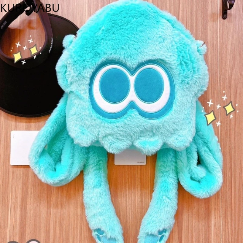 Large Capacity Octopus Backpack Women Kawaii Shoulder Bag Plush Doll ...