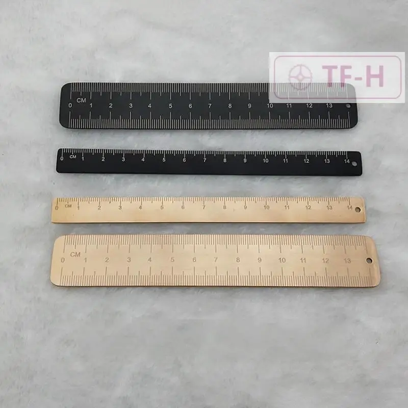 14cm-Length-Titanium-Alloy-Straight-Ruler-Double-Sided-Scale-Ruler ...