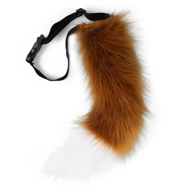 Simulation Fox Cat Tail Wolf Tail Cosplay Performance Props Anime Plush ...