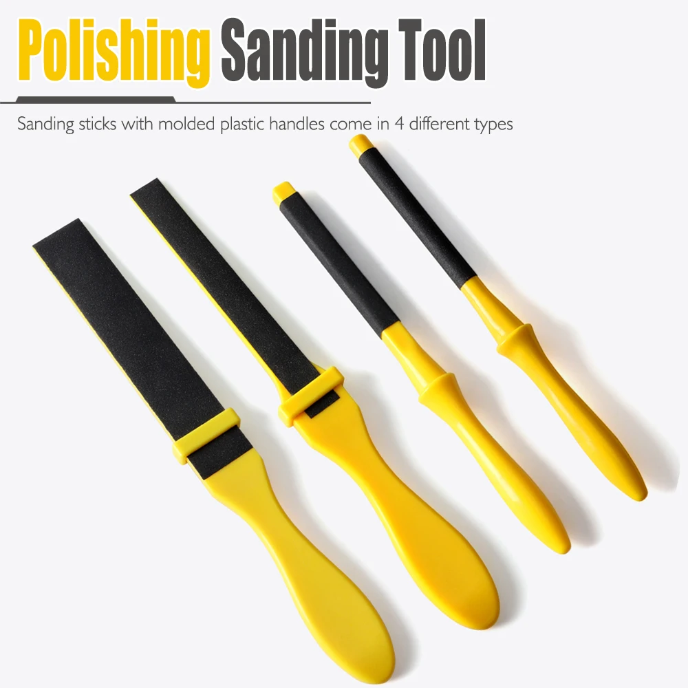 Sanding-Stick-Sandpaper-Holder-Clamp-Roll-Half-Round-Polishing-Roll ...