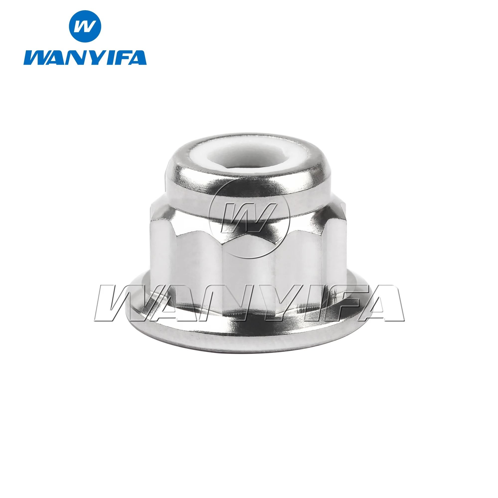 Wanyifa-Titanium-Nut-M6-Bi-Hex-Flange-12-Point-Nylon-Lock-Nuts-for ...