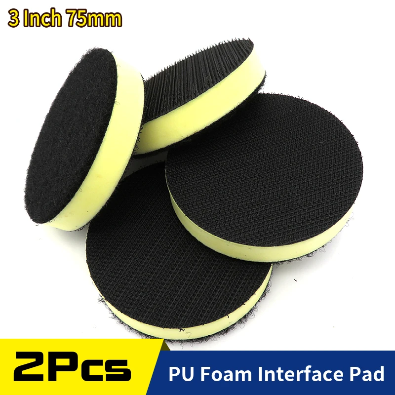 2-Pcs-3-Inch-75mm-PU-Foam-Interface-Pad-Sander-Backing-Pad-Polishing ...