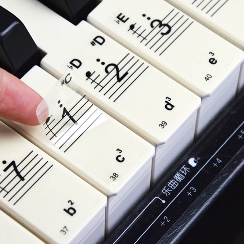 Piano Keyboard Sticker for 88/61/54 Keys, Leave No Residues, Removable ...
