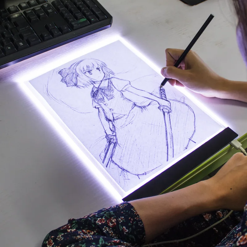 3 Level Dimmable Led Drawing Copy Pad Board for Baby Toy A4 Creativity ...