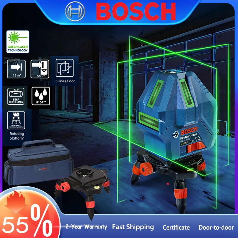 BOSCH-GLL50-15XG-5-N-vel-laser-3D-de-linhas-Gradiente-cruzado-de-feixes ...