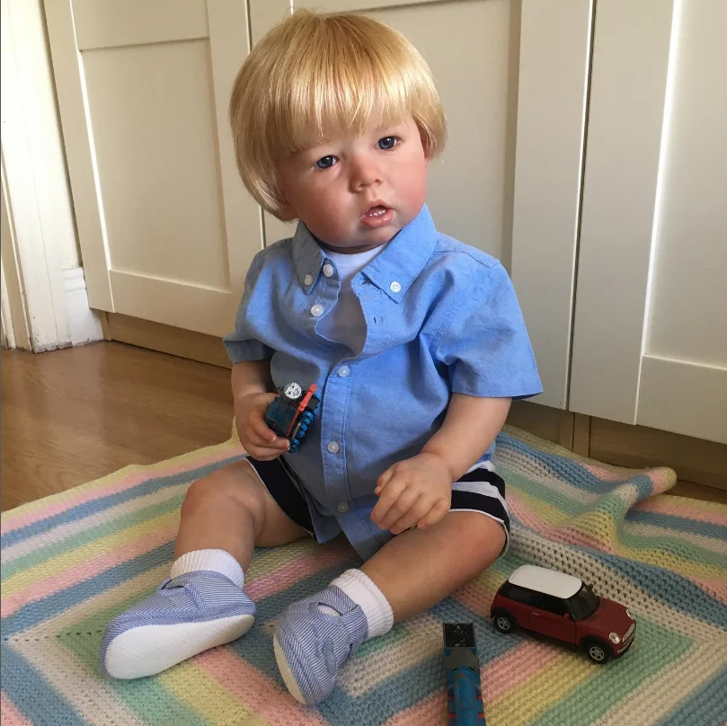 27" Liam Bebé Reborn Doll Painted Lifelike Huge Newborn Toddler Baby ...