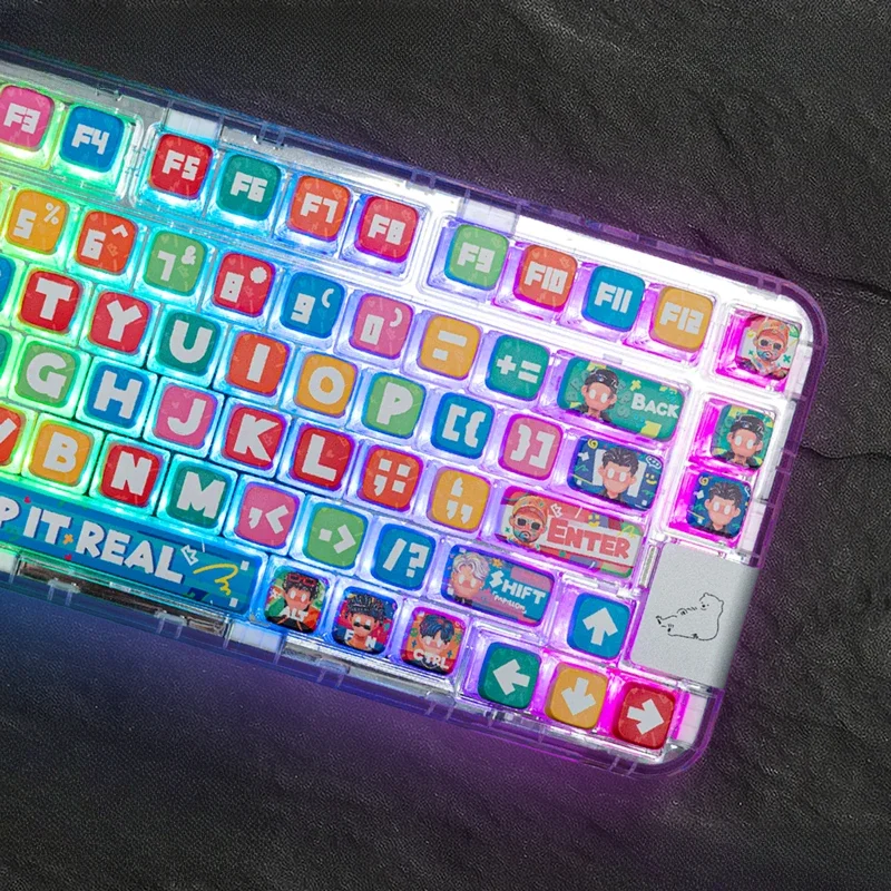 Rapper-Keycaps-Translucent-Smart-Ming-Artist-Co-Branded-122-Key-PBT-PC ...