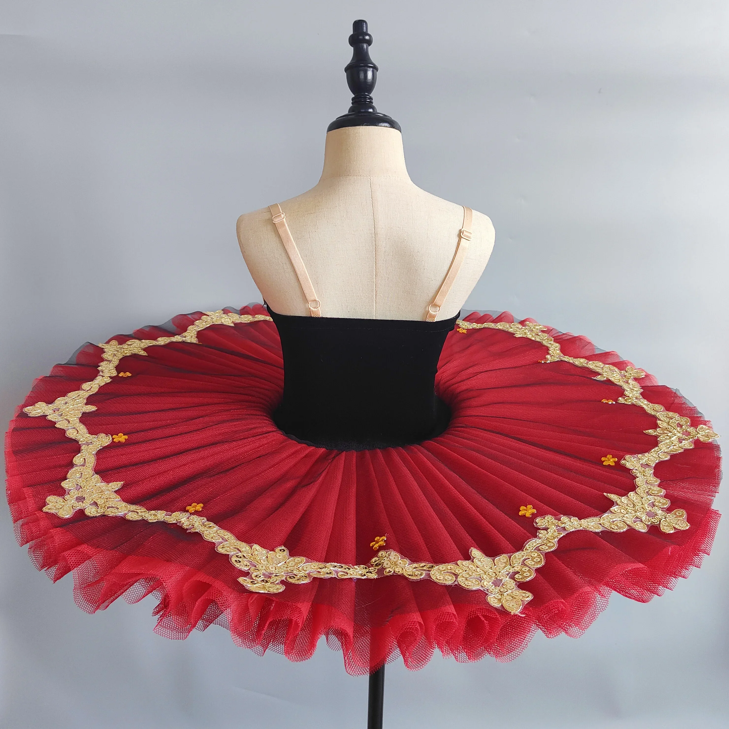 New Ballerina Girls Ballet Tutu Dress Dance Costume Platter Pancake Red ...