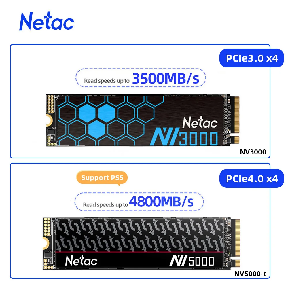Netac PCIe 2280 하드 디스크 내장 솔리드 스테이트 드라이브, 노트북 데스크탑용 SSD 1TB NVME M2 SSD ...