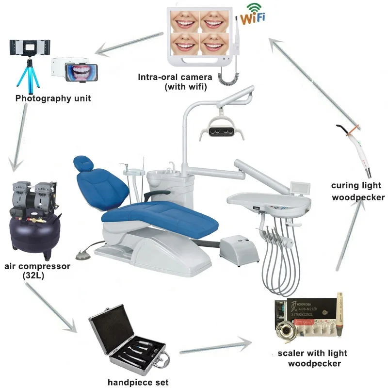comfortable Dental Unit and dental chairs price list with Led Lamp ...