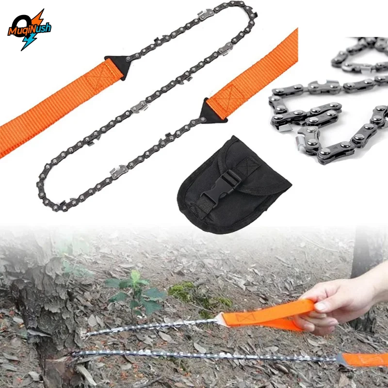 MuqiNush Portable pocket chain saw with umbrella rope handle long ...