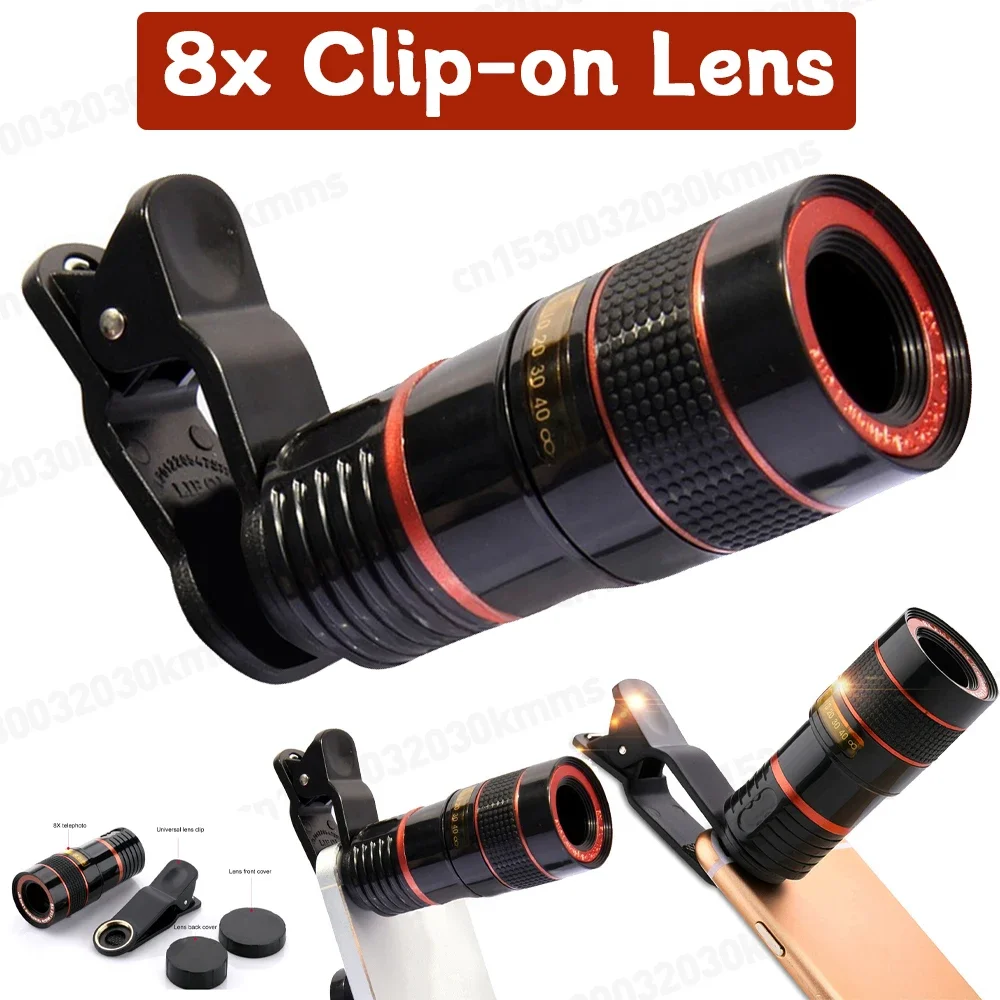 8X-Zoom-Phone-Lens-Clip-on-Phone-Camera-Telephoto-Lens-Monocular ...