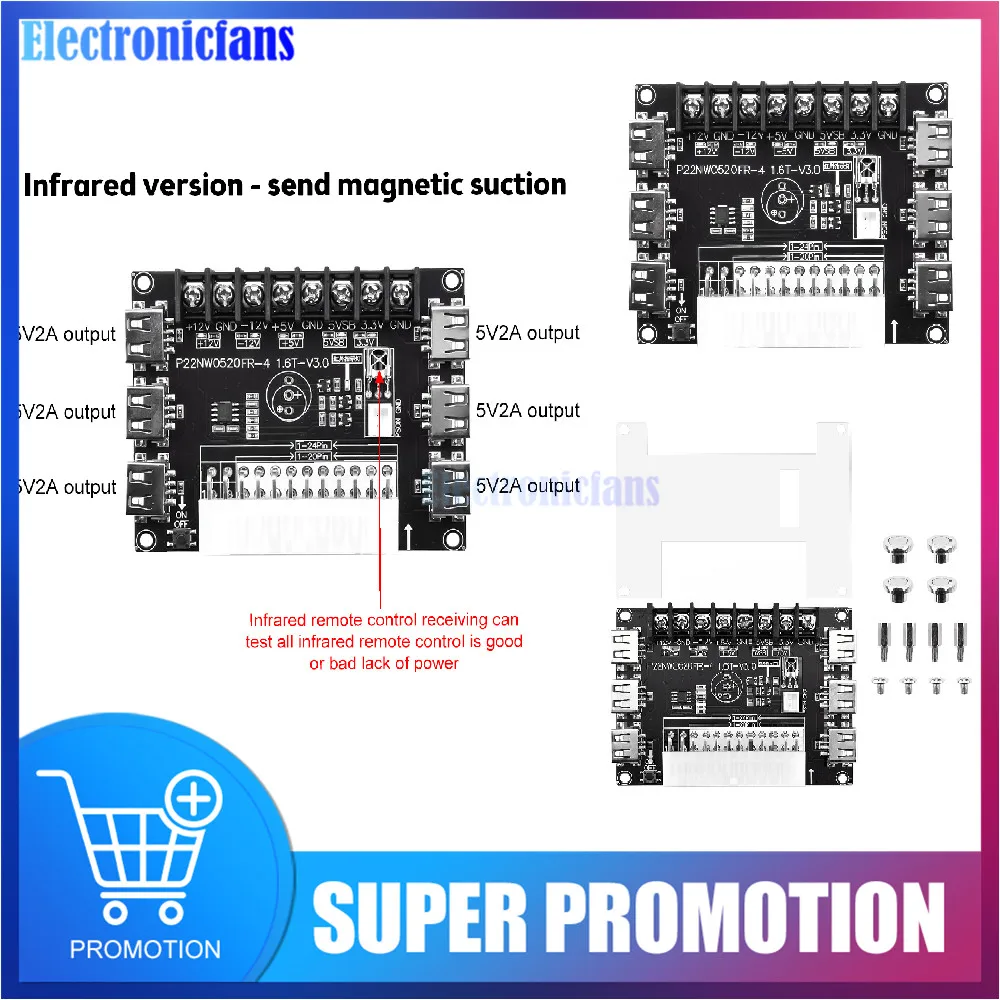 USB-Charging-Converter-Power-Adapter-Module-ATX-Extension-Board-Power ...