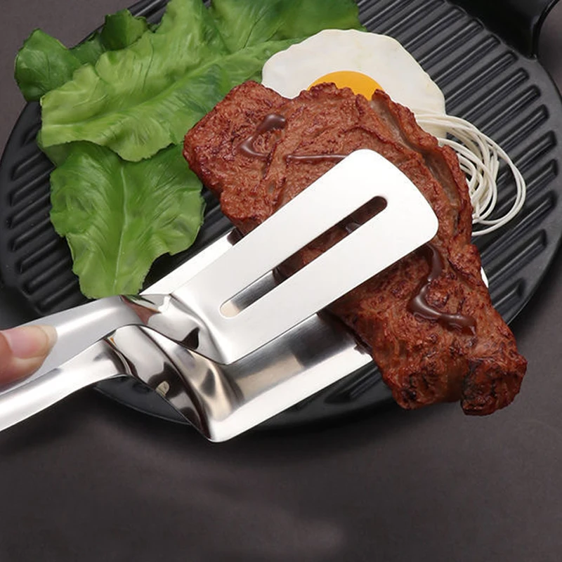 Pancake-Fried-Fish-Roast-Meat-Clip-Stainless-Steel-Steak-Clip-Barbecue ...