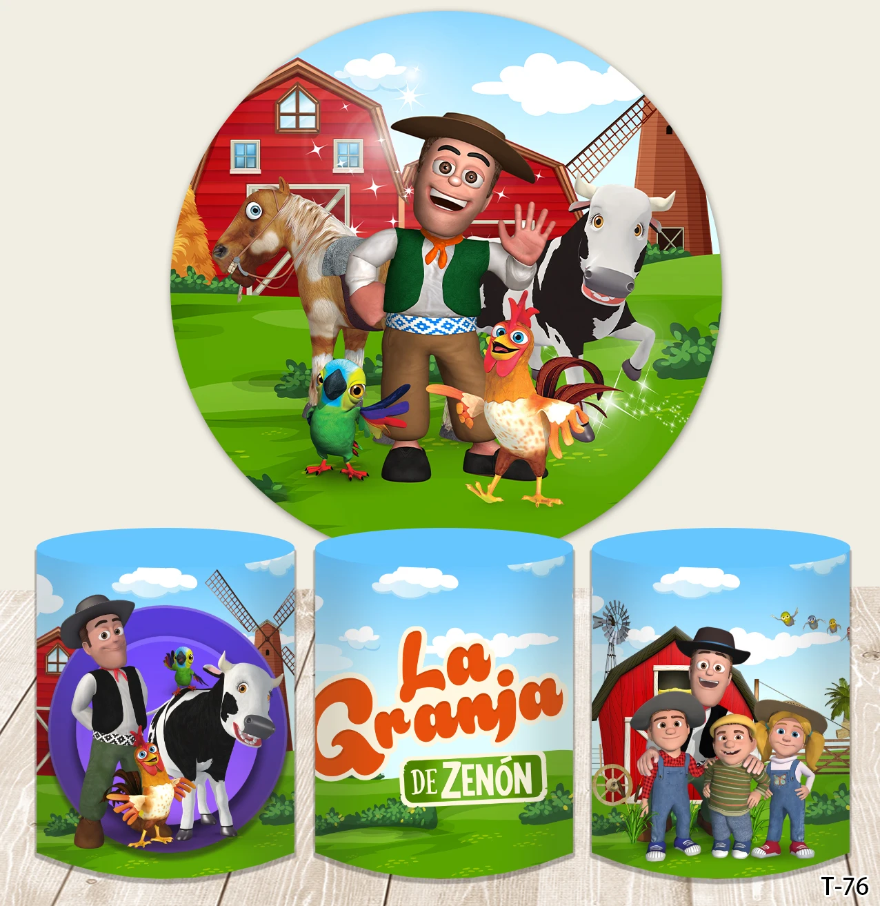 La Granja De Zenon Photography Round Backgrounds Kids Birthday Party ...