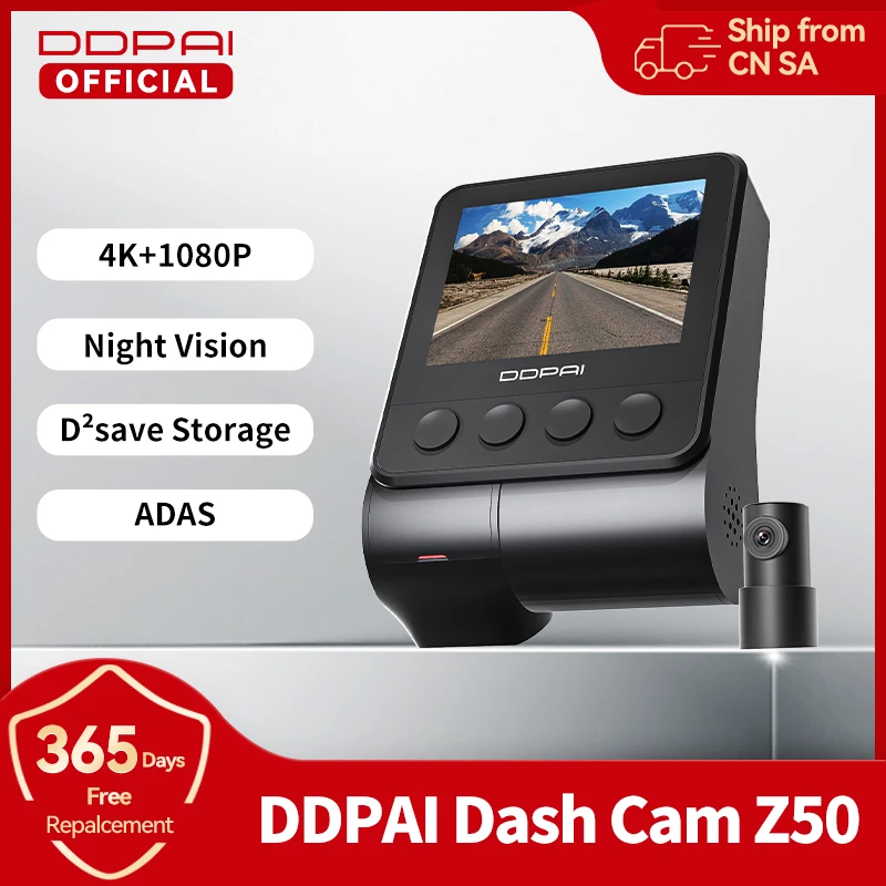 DDPAI-Dash-Cam-Z50-Front-and-Rear-4K-Cam-Car-Camera-with-4K-Built-in ...