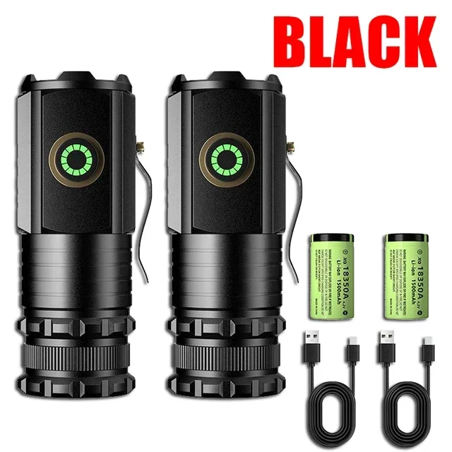 2000LM-Super-Bright-USB-Rechargeable-Flashlight-Powerful-Mini-EDC-LED ...