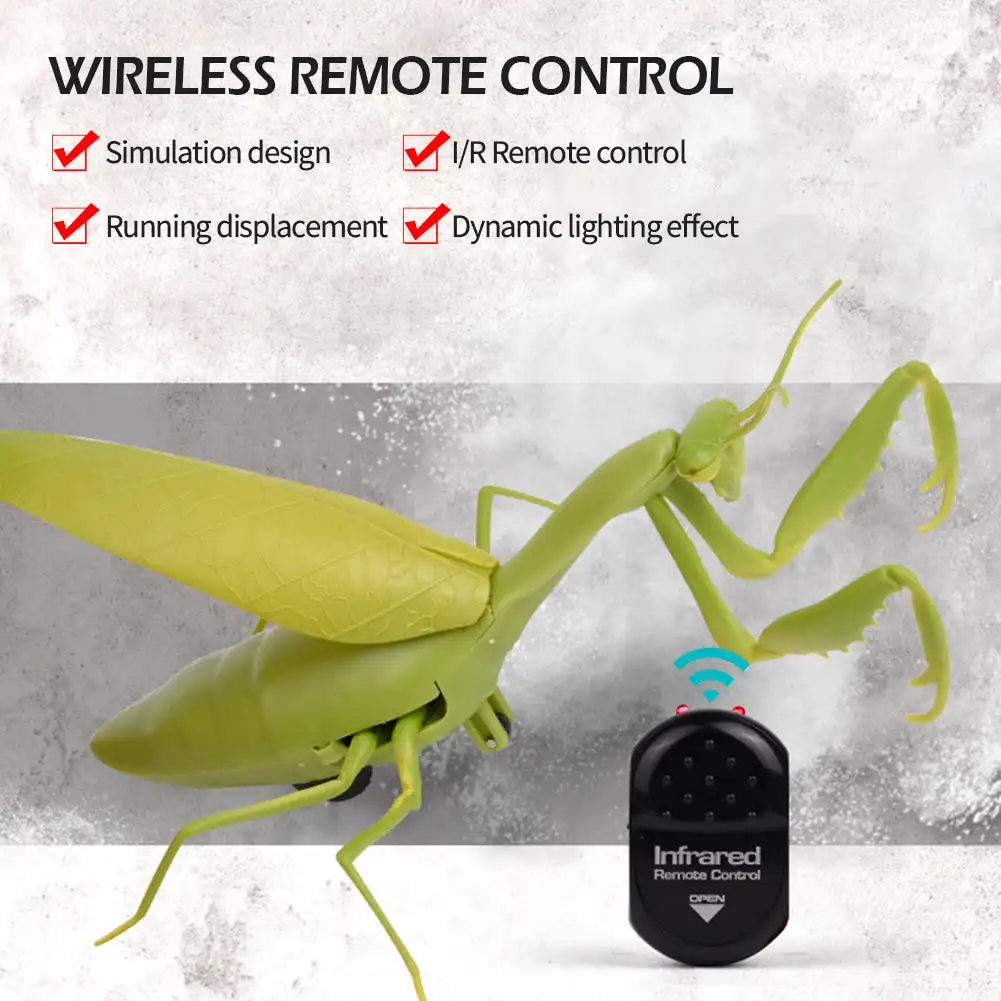 Electric Infrared Remote Control Simulate Mantis Shape Pets Prank Toy ...