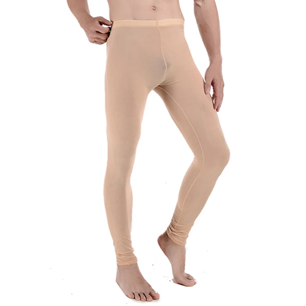 Mens-Sheer-Base-Layer-Leggings-Gym-Sports-Long-Pants-Tight-Running ...