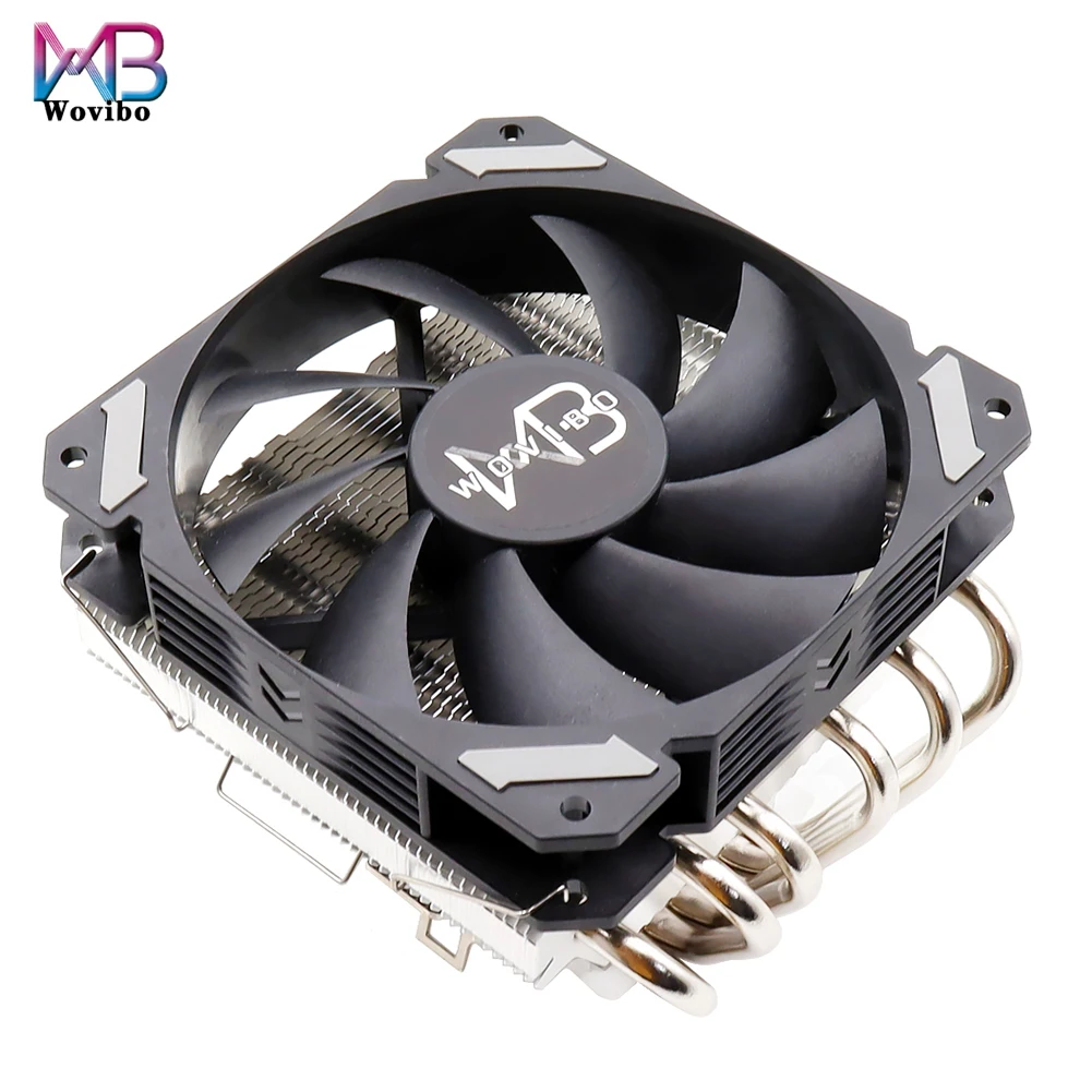6 Heatpipes CPU Cooler Fan Low Profile Radiator Ultra Slim 4Pin PWM LGA ...