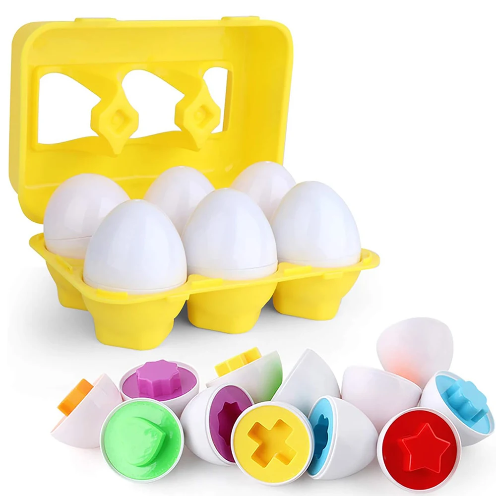 Montessori Matching Eggs 3D Puzzle Toys for Children Learning ...